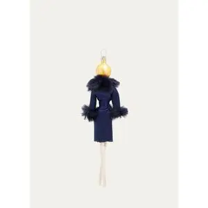 DE CARLINI Faux-fur & Glass Christmas Ornat