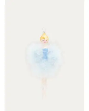 DE CARLINI Feather Lady Figure Ornat - Multi