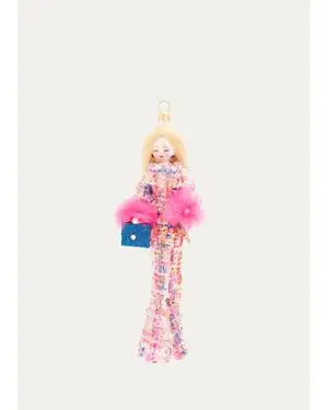 DE CARLINI Embellished Lady Glass Ornat - Multi