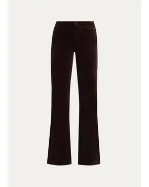 L'AGENCE Scottie Velvet Bootcut Pants - Dark Java