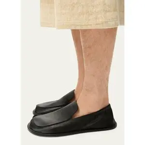Loewe X Paula's Ibiza Flex Grained Leather Slip-on Loafers