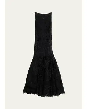 Prabal Gurung High-neck Sleeveless Lace Mermaid Gown