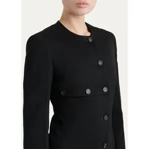 FERRAGAMO Diagonal Wool Single-breasted Coat