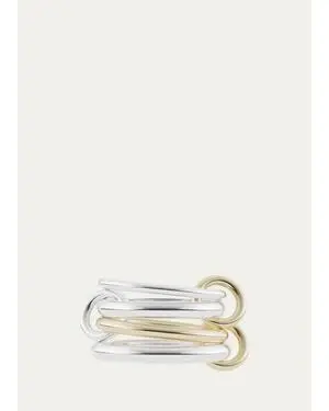 SPINELLI KILCOLLIN Cancer Sterling And 18k Yellow Gold 4-band Ring - Silver