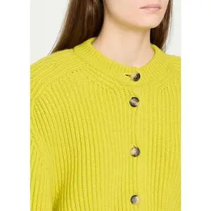 RÙADH The Cadogan Cashmere Rib Crop Crewneck Cardigan