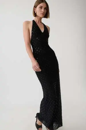 Meshki Valentine Diamante Maxi Dress