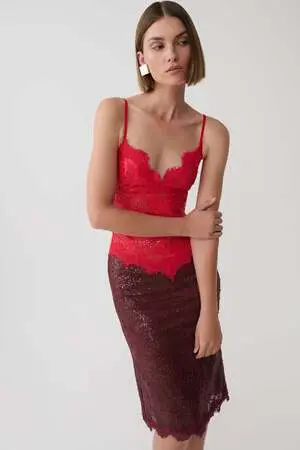 Meshki Jaimee Lace Midi Dress