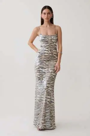 Meshki Deborah Sequin Maxi Dress