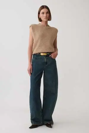 Meshki Briair Knit Vest With Shoulder Pads