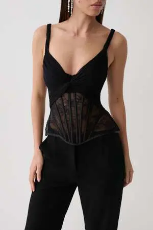 Meshki Nadia Tulle Boned Corset