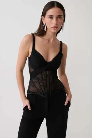 Meshki Nadia Tulle Boned Corset
