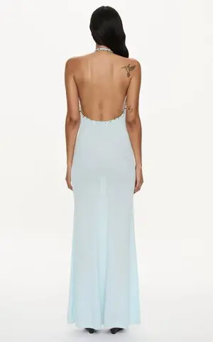 Christopher Esber Beach Quartz Halter Maxi Dress