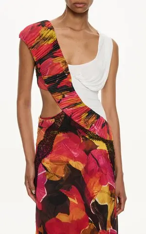 Christopher Esber Palma Verve Asymmetric Silk Maxi Dress
