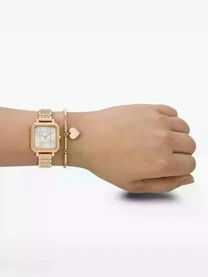 Armani Exchange Square-face 27mm Watch And Bracelet Set