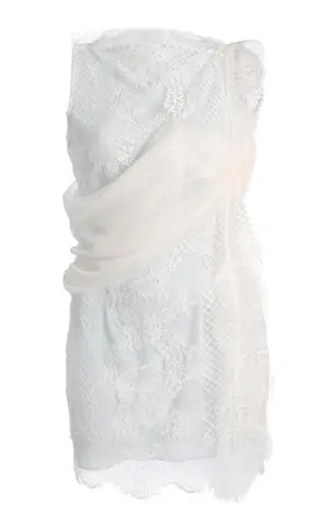 Christopher Esber Calla Lace Veil Silk Mini Dress - Multi