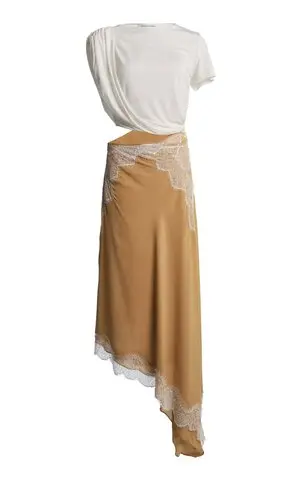Christopher Esber Verve Twisted Tank Asymmetric Silk Maxi Dress - Multi