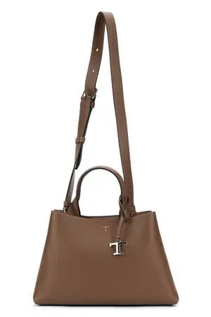 TOD'S Hammered Leather Mini Handbag With Removable Shoulder Strap
