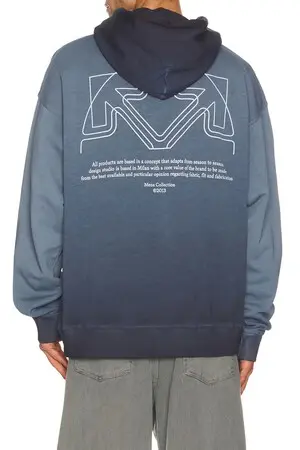 Off-White Offline Half Arrow Skate Hoodie In Blue