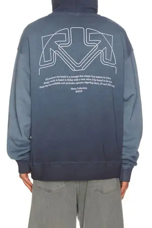 Off-White Offline Half Arrow Skate Hoodie In Blue