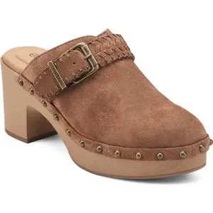 Earth Gilly Leather Clog - Medium Brown