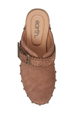 Earth Gilly Leather Clog - Medium Brown