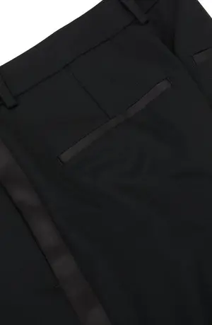 REISS Dakota Wool Blend Straight Leg Tuxedo Pants