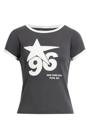 VINYL ICONS 96 Star Graphic Ringer T-shirt