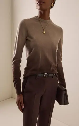 Michael Kors Ombre Crewneck Cashmere Top