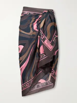Emilio Pucci Printed Cotton-voile Pareo - Multi