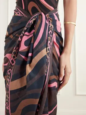 Emilio Pucci Printed Cotton-voile Pareo