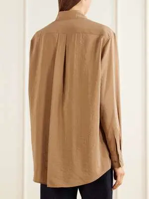 LEMAIRE Silk-blend Satin Shirt - Camel