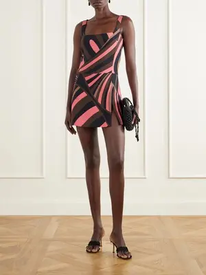 Emilio Pucci Printed Cady Mini Dress - Multi