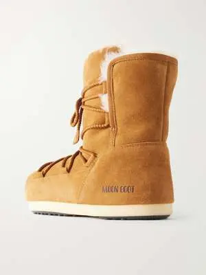 Moon Boot Evx Shearling-lined Suede Snow Boots