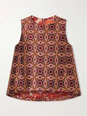 La DoubleJ La Scala Jacquard-twill Top - Multi