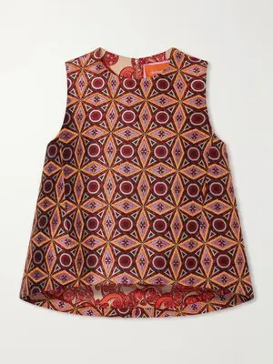 La DoubleJ La Scala Jacquard-twill Top - Multi