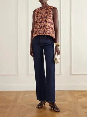 La DoubleJ La Scala Jacquard-twill Top - Multi