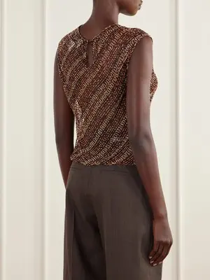 TWP Beaded Open-knit Tank