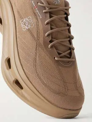 Loewe On Cloudtilt Rubber-trimmed Mesh Sneakers - Beige