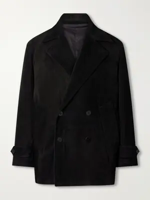 STOFFA Double-breasted Suede Jacket
