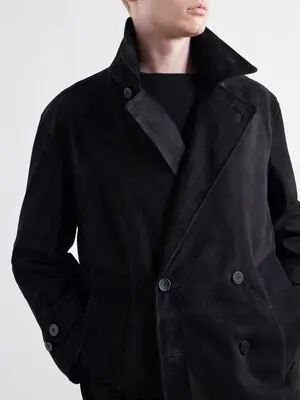 STOFFA Double-breasted Suede Jacket