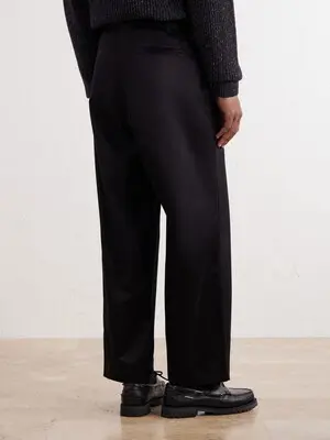 MONITALY Ekusy Wide-leg Pleated Cotton-twill Trousers
