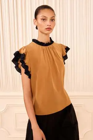 Ulla Johnson Twyla Ruched Top - Canyon