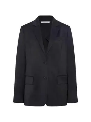 Another Tomorrow Relaxed-fit Single-breasted Blazer - Black