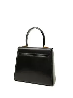 FERRAGAMO 2000-2026 Smooth Calfskin Gancini Iconic Top Handle Bag Satchel