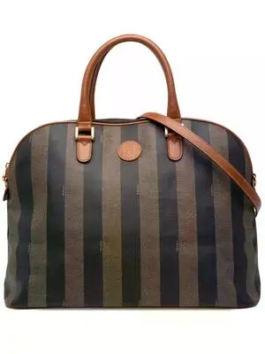 Fendi 2010-2026 Pequin Coated Canvas Dome Satchel