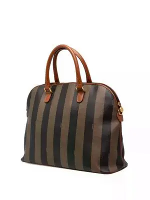 Fendi 2010-2026 Pequin Coated Canvas Dome Satchel
