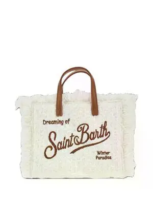 MC2 SAINT BARTH Vanity Frayed Tweed Tote Bag