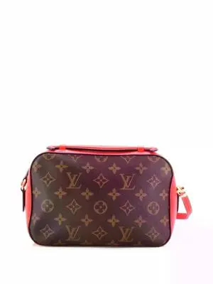 LOUIS VUITTON Saintonge Handbag Monogram Canvas With Leather Crossbody Bag