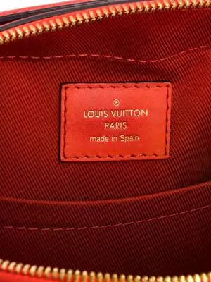 LOUIS VUITTON Saintonge Handbag Monogram Canvas With Leather Crossbody Bag