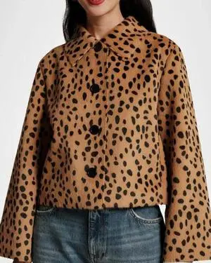 FRANCES VALENTINE Cosette Cheetah Faux Fur Jacket - Multi